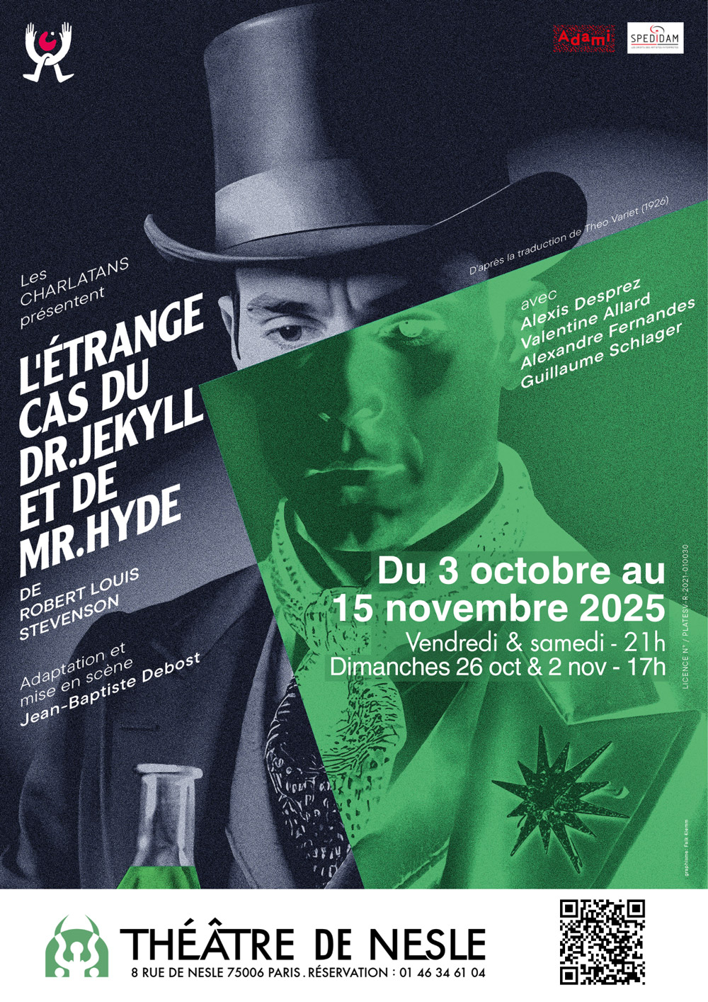 L’ÉTRANGE CAS DU DR JEKYLL ET DE MR HYDE – THÉÂTRE DE NESLE | Coup de ...